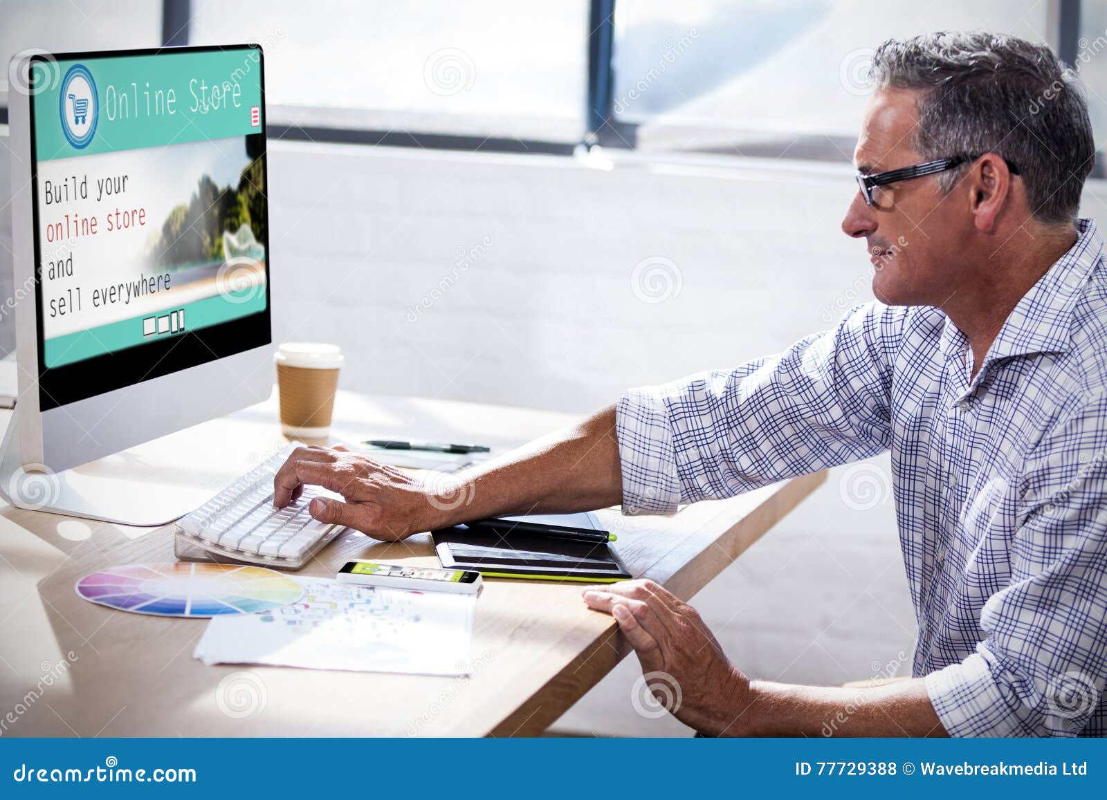 Composite Image of Screen of an Online Store Stock Photo - Image of ...