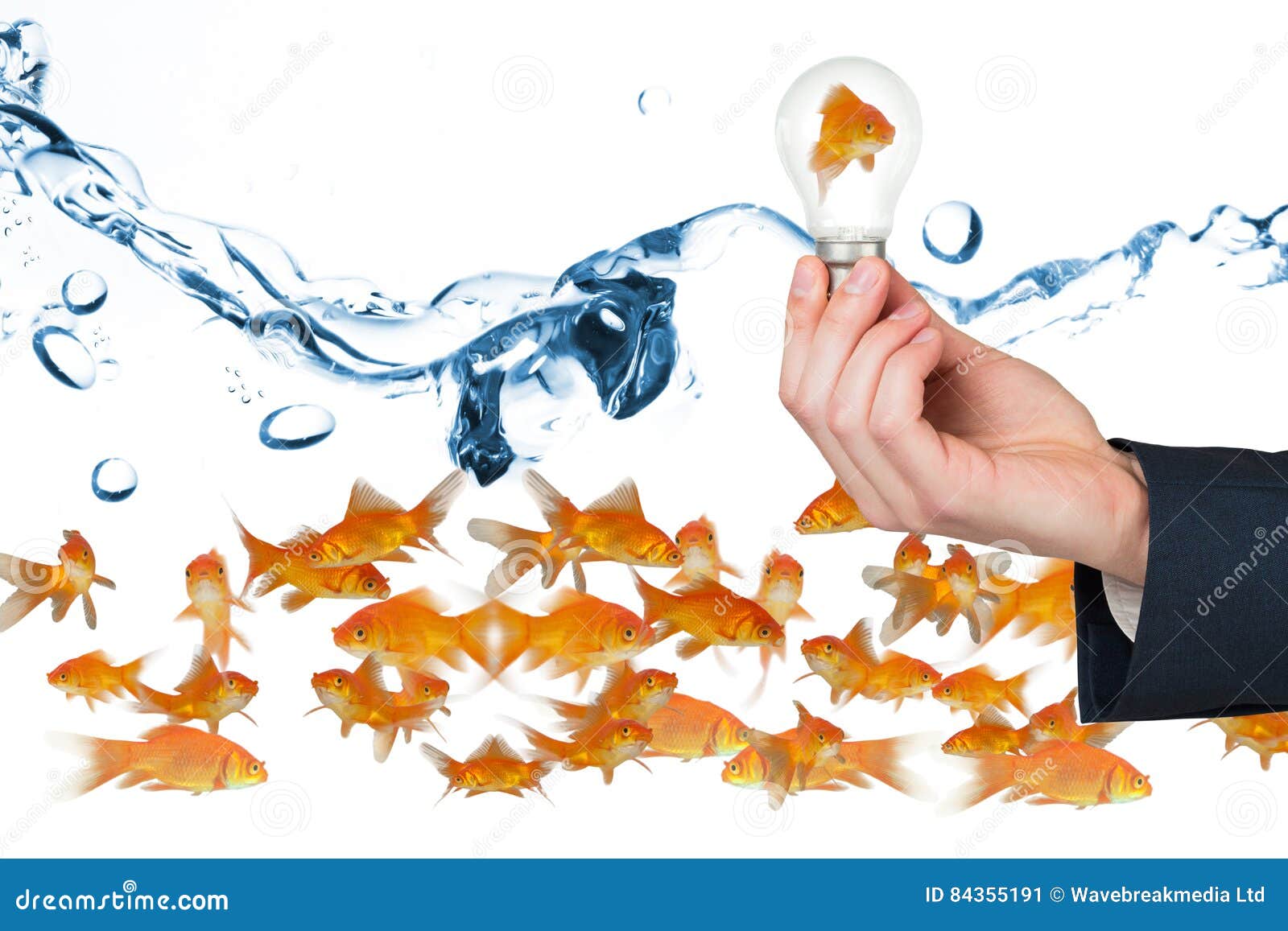 Composite Image of Side View of Fish Swimming Stock Image - Image of ...