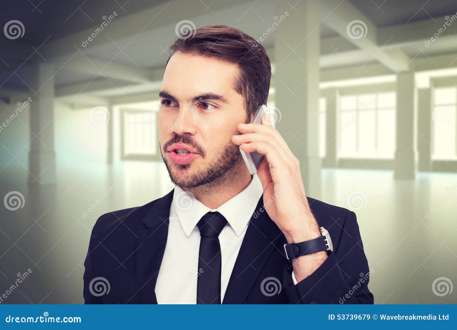 Composite Image of Smart Businessman Speaking on the Phone Stock Image ...