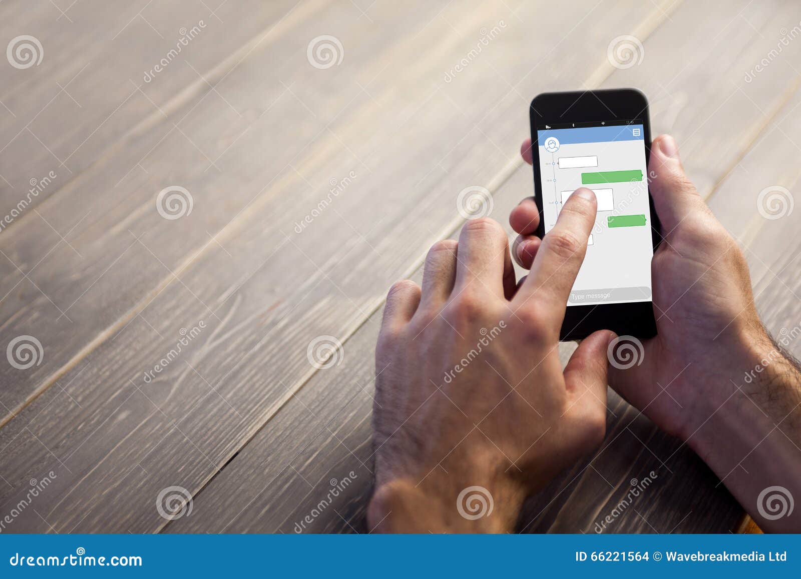 Composite Image of Smartphone Text Messaging Stock Photo - Image of ...