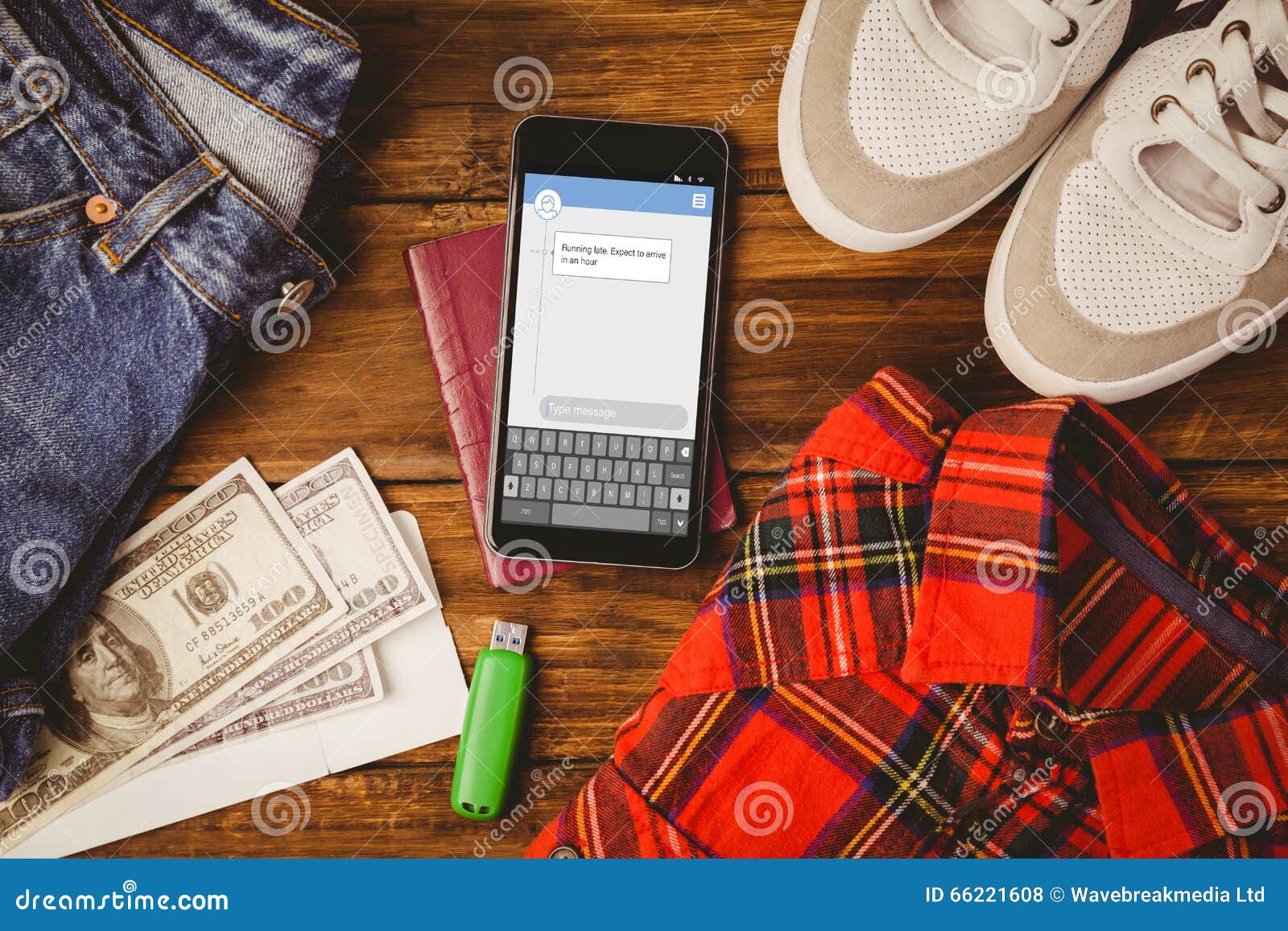 Composite Image of Smartphone Text Messaging Stock Photo - Image of ...