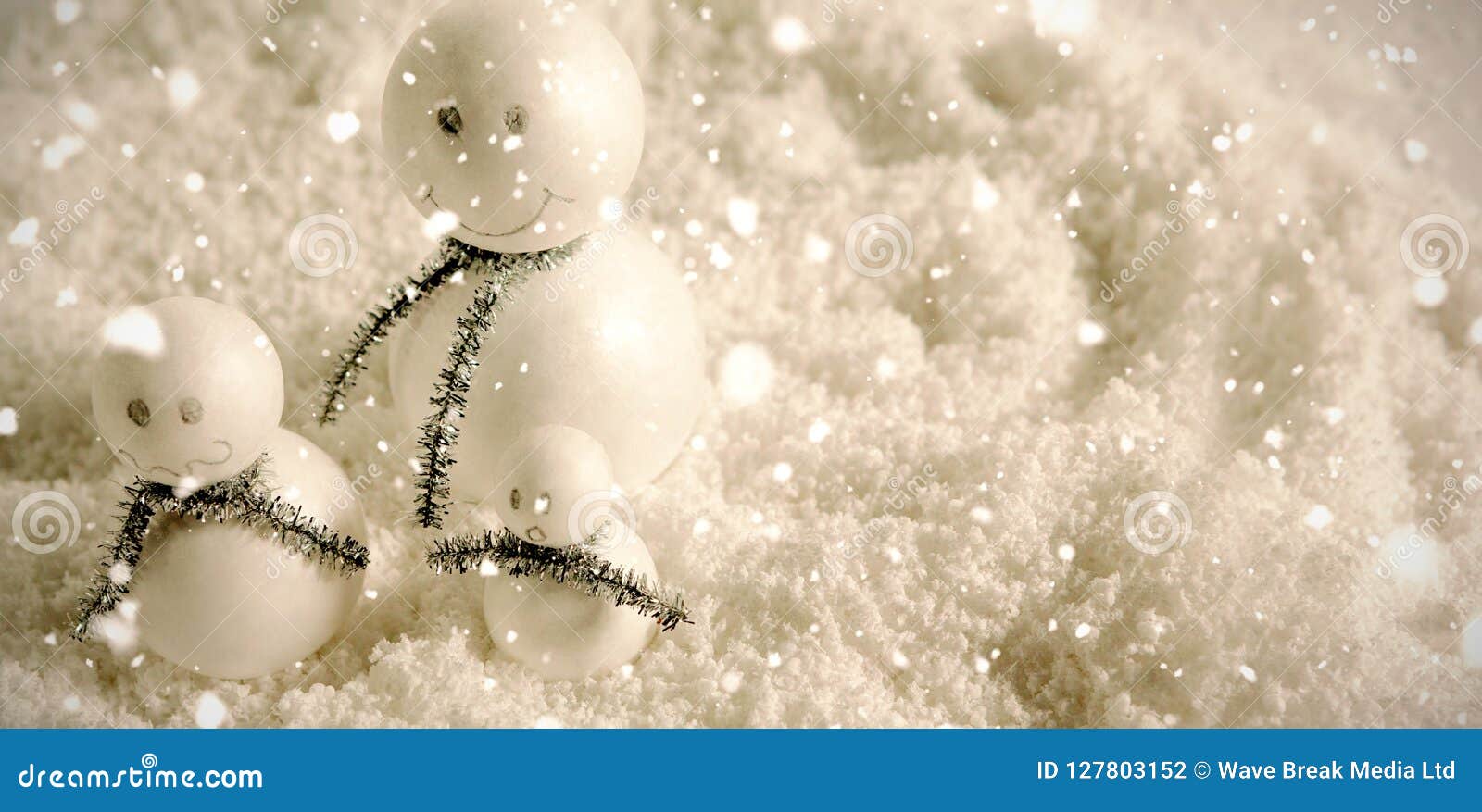 Composite Image of Snow Falling Stock Photo - Image of snowman, decor ...