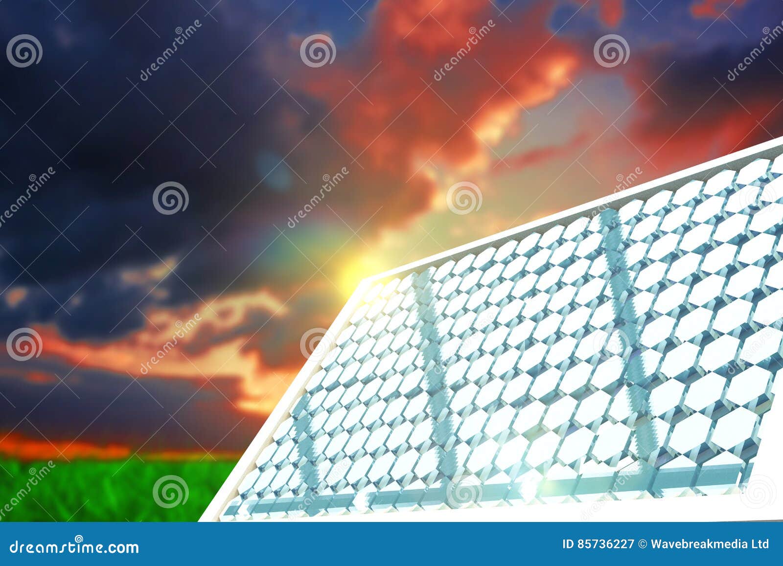 Composite Image of Solar Panel with Hexagon Shape Glasses Stock Image ...