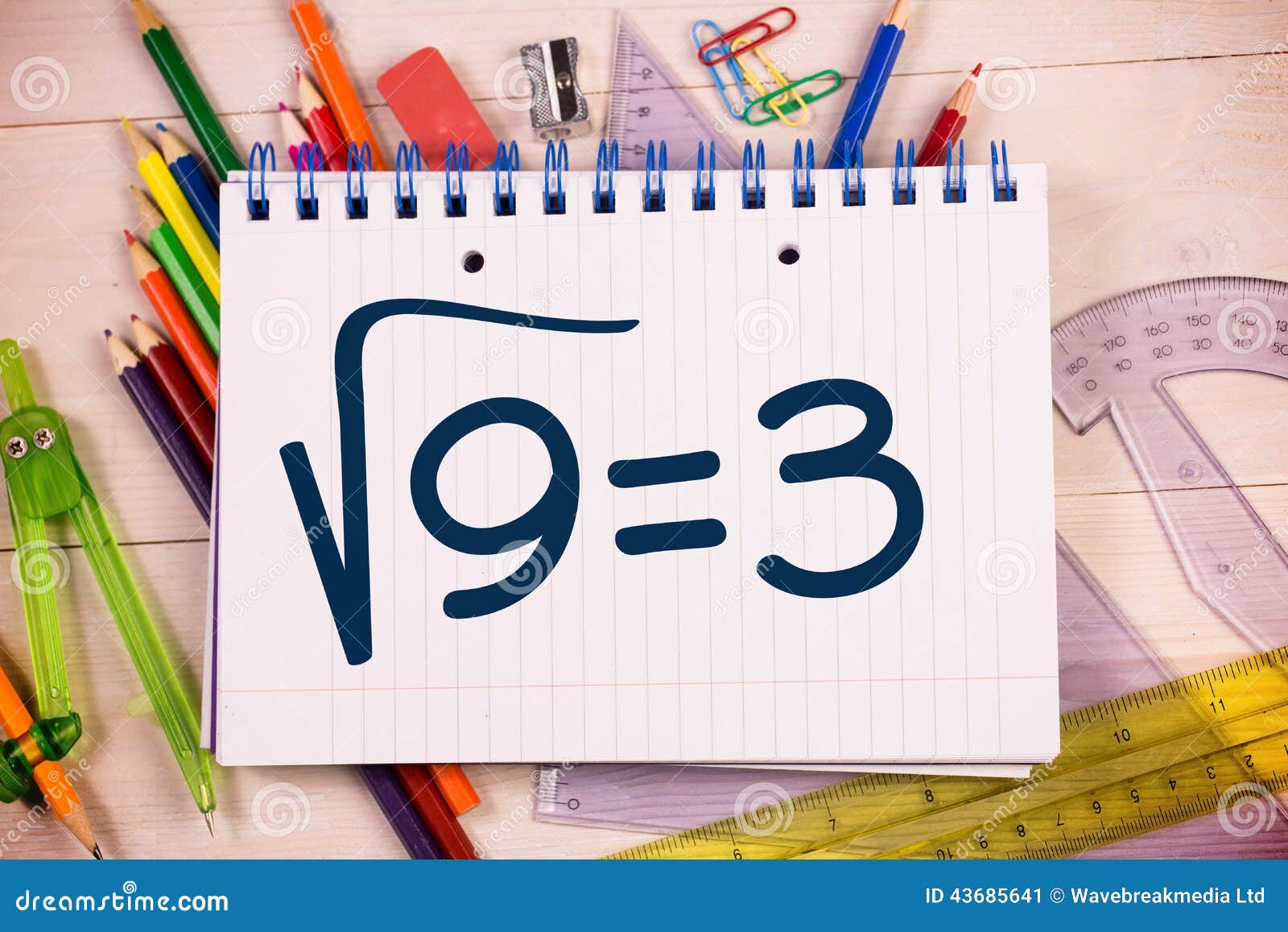 Composite Image of Square Root of Three Stock Illustration ...