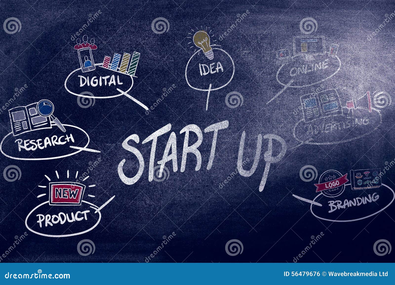 Composite Image of Start Up Doodle Stock Illustration - Illustration of ...