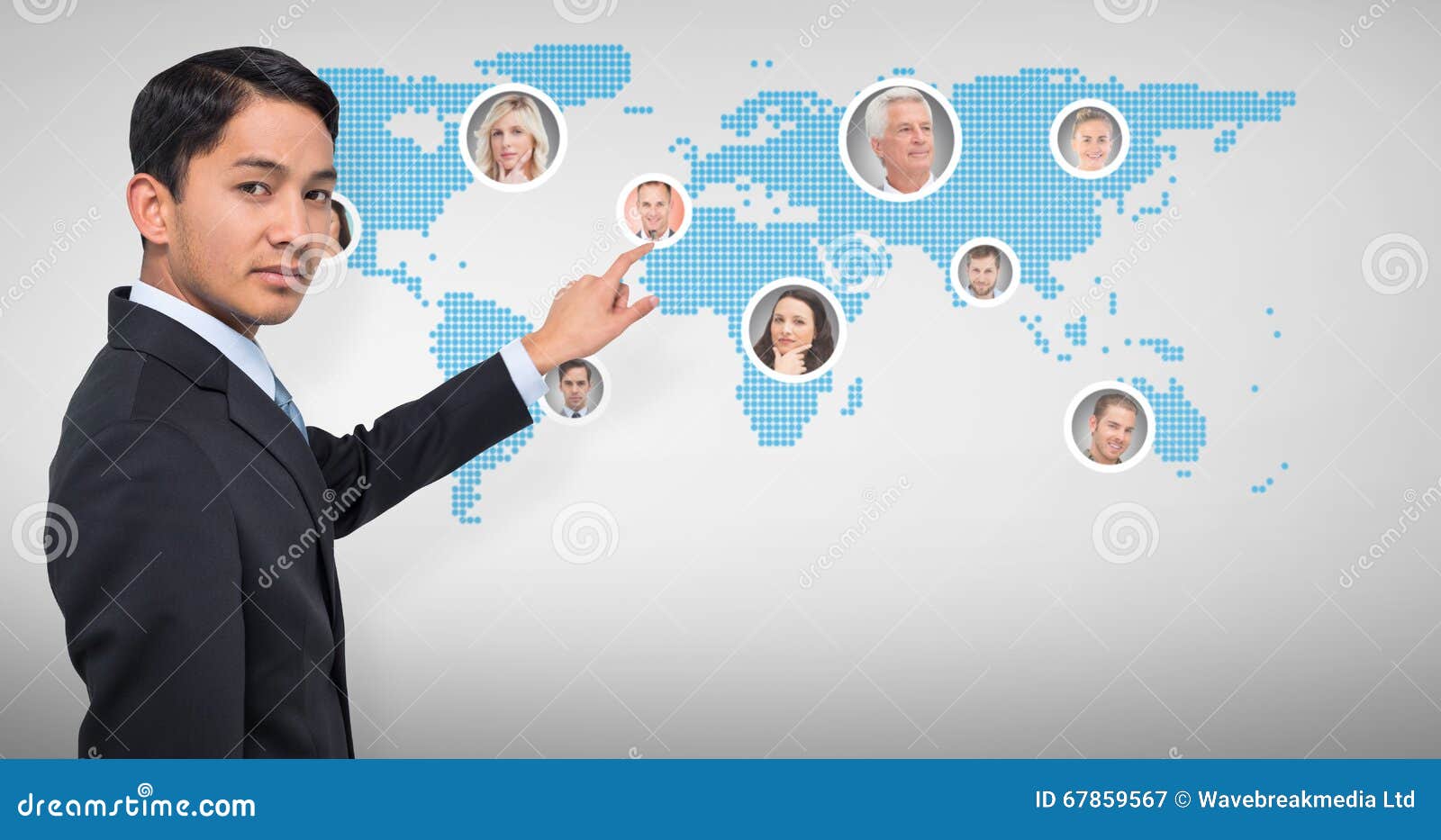 Composite Image of Stern Asian Businessman Pointing Stock Image - Image ...