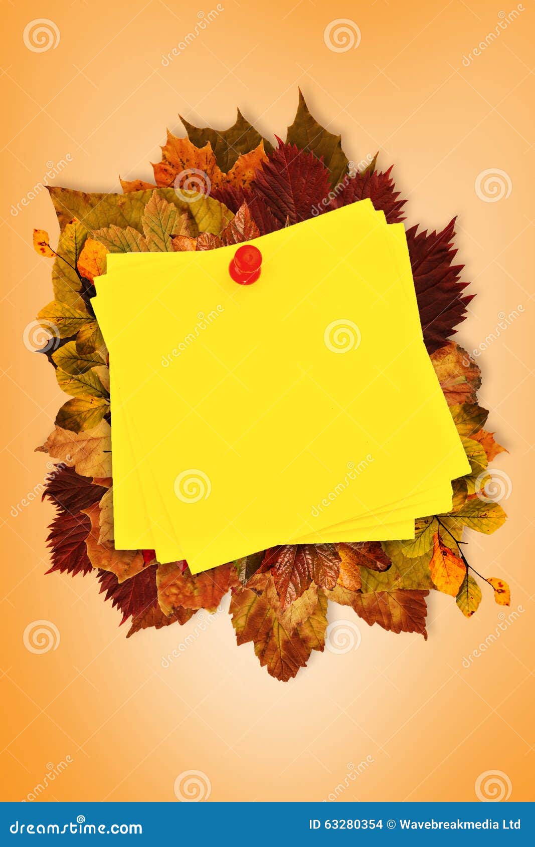 Composite Image of Sticky Note with Red Pushpin Stock Photo - Image of ...