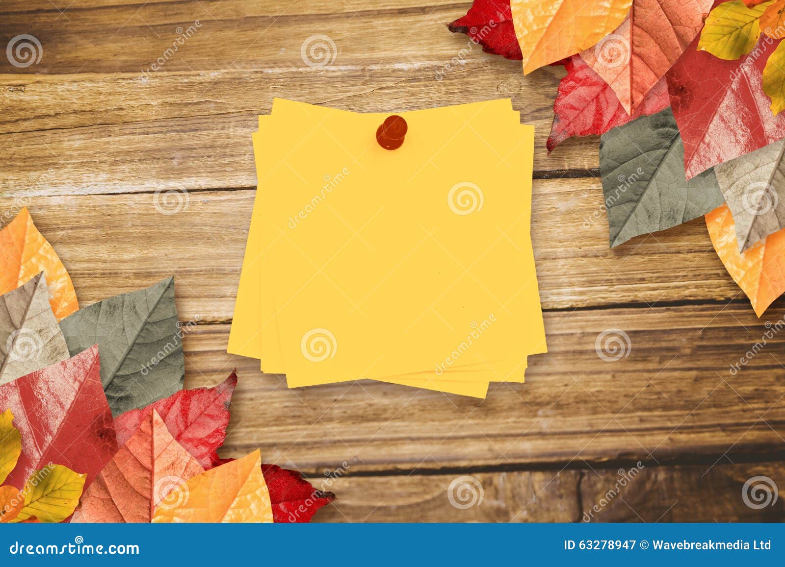 Composite Image of Sticky Note with Red Pushpin Stock Image - Image of ...
