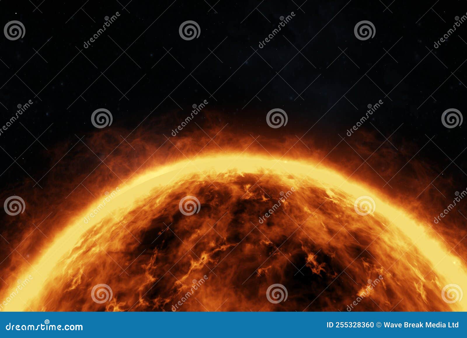 Composite Image of Sun in Space Stock Illustration - Illustration of ...