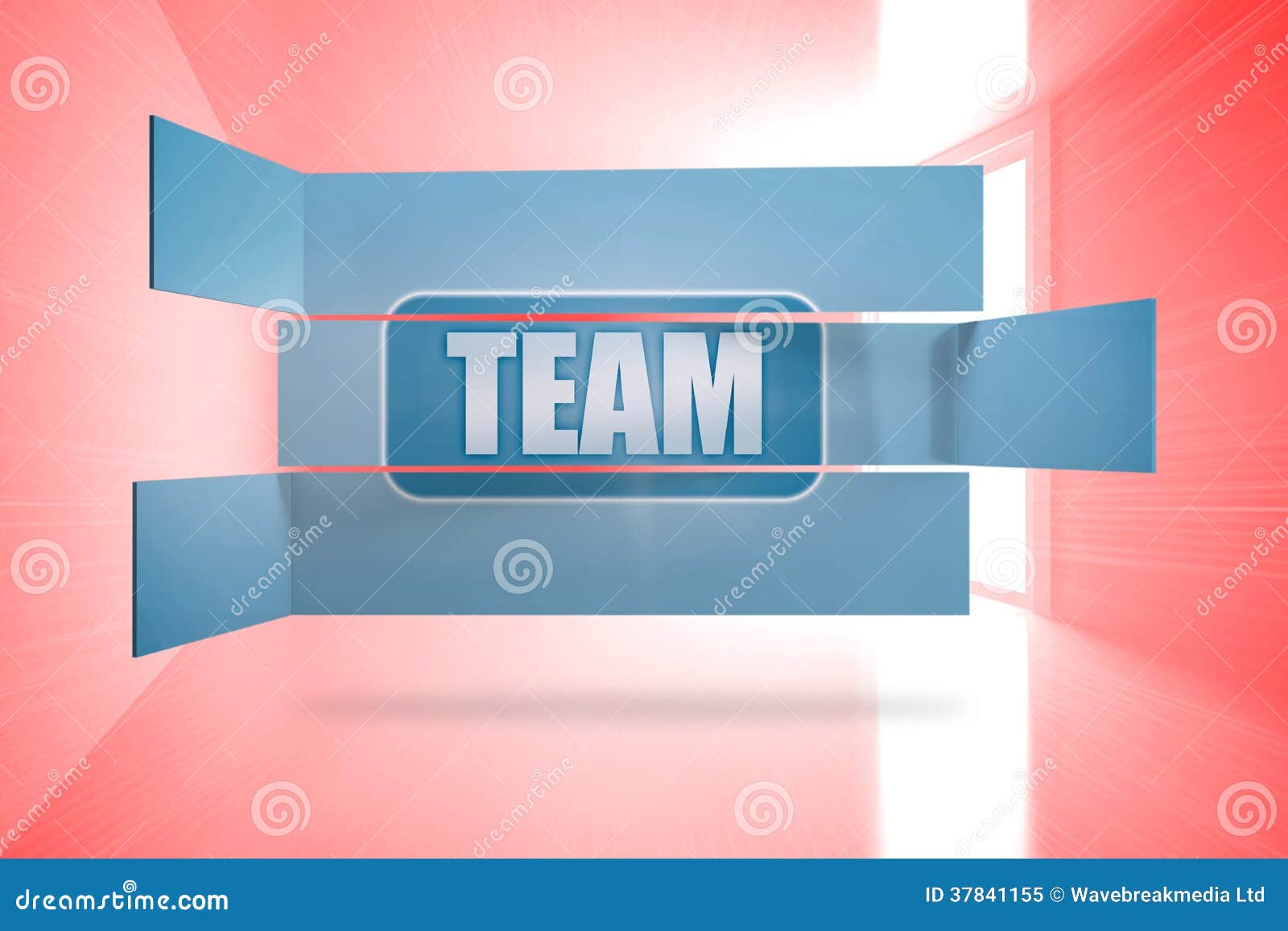 Composite Image of Team Banner on Abstract Screen Stock Illustration ...