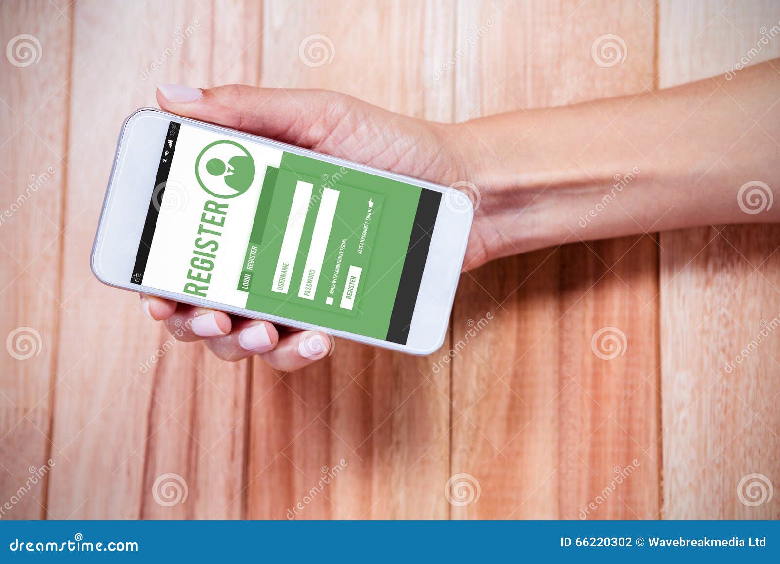 Composite Image of Telephone Register Application Stock Photo - Image ...