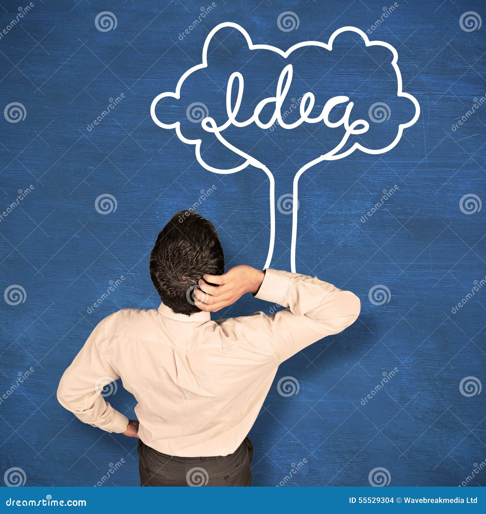 Composite Image of Thinking Businessman Scratching Head Stock Photo ...