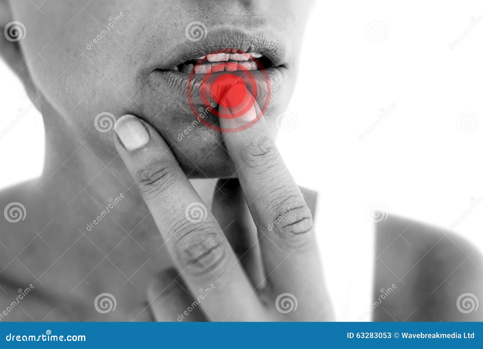 Composite Image of Thoughtful Woman Touching Her Lips Stock ...