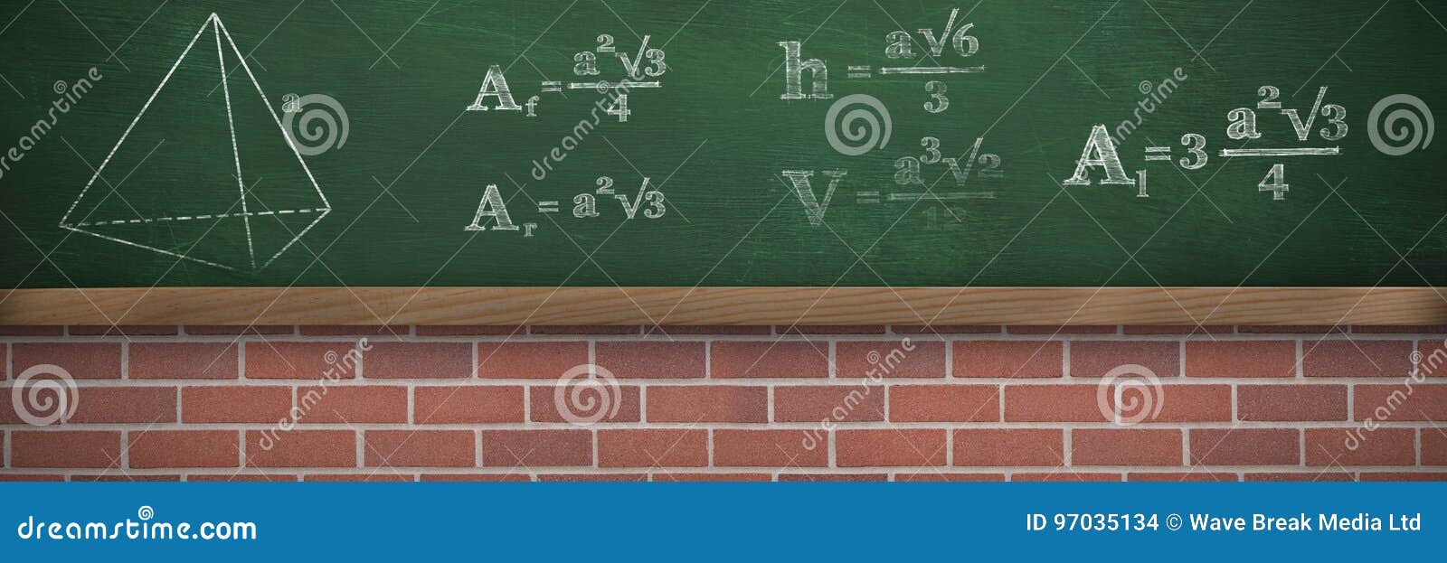 Composite Image of Three Dimension Image of Triangle with Formulas ...