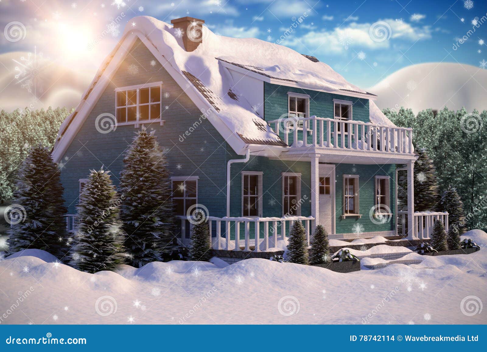 Composite Image of Three Dimensional House Stock Illustration ...