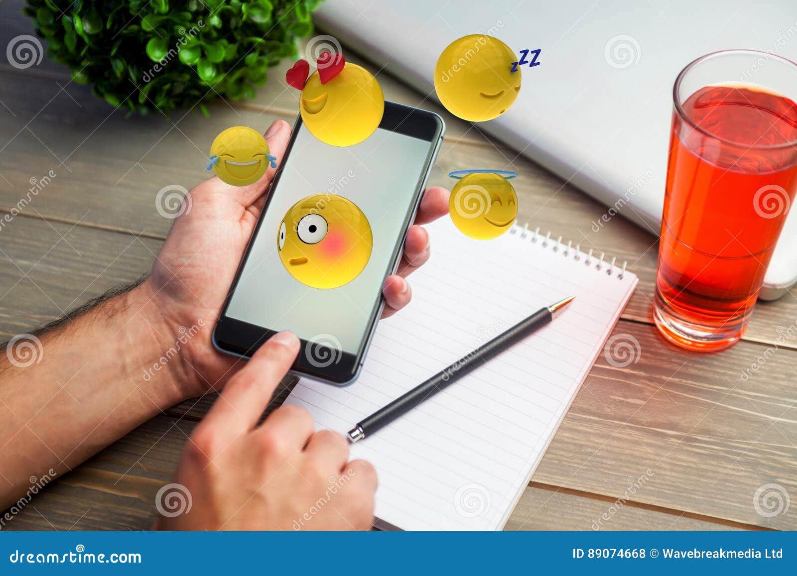 Composite Image of Three Dimensional Image of Miscellaneous Emoticons ...