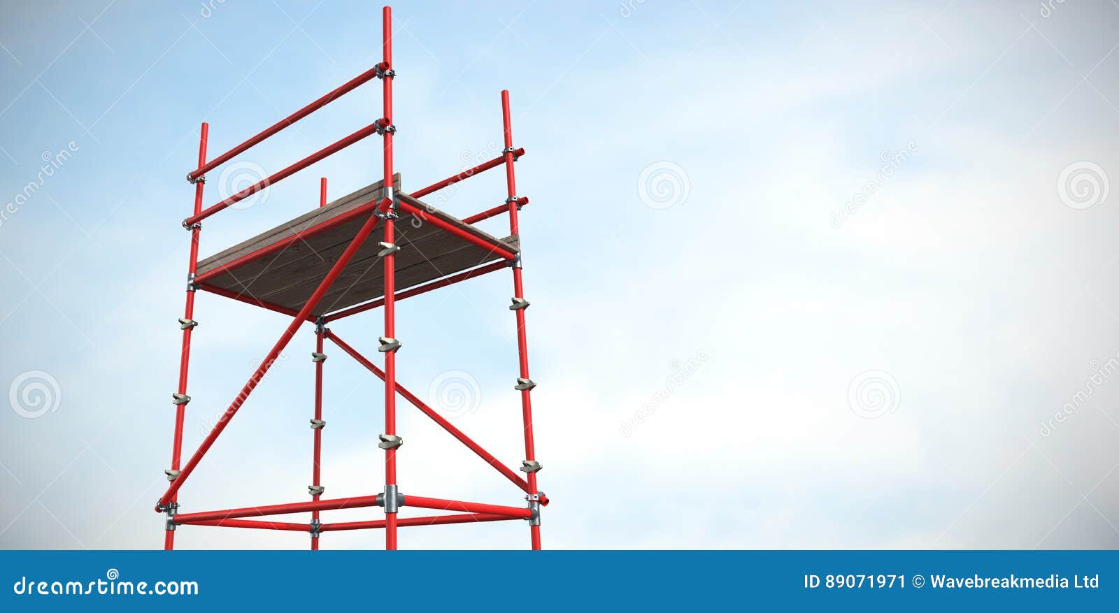 Composite Image of Three Dimensional Image of Red Scaffolding 3d Stock ...