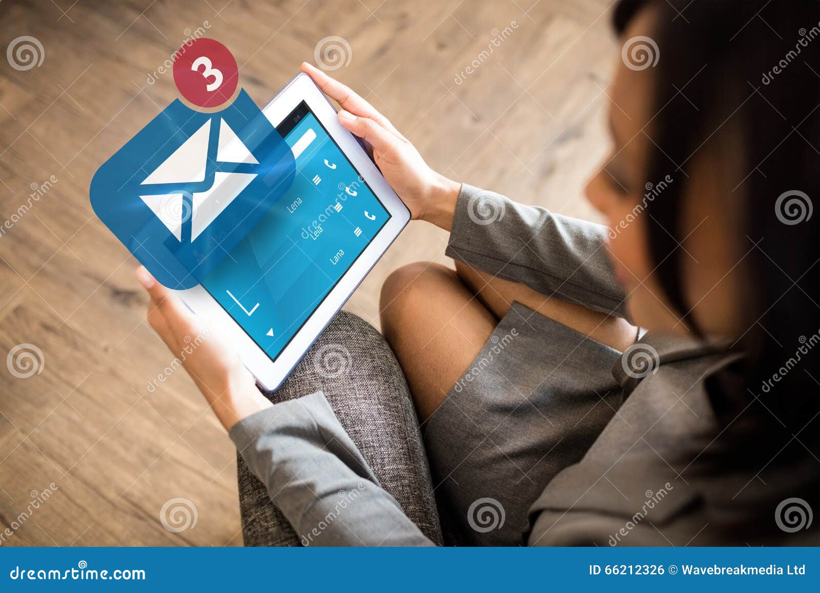 Composite Image of Three Text Messages Received Stock Photo - Image of ...
