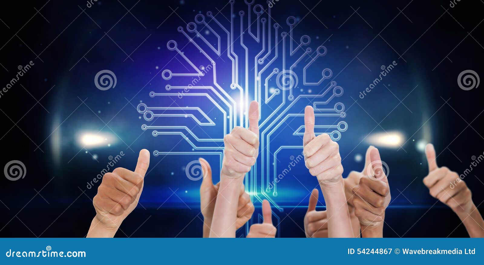 Composite Image of Thumbsup Stock Image - Image of computing, graphic ...