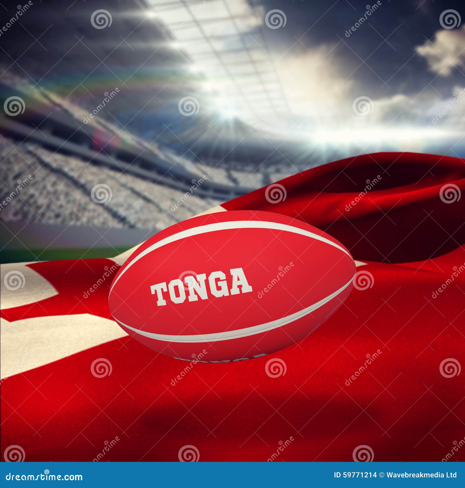 Composite Image of Tonga Rugby Ball Stock Illustration - Illustration ...