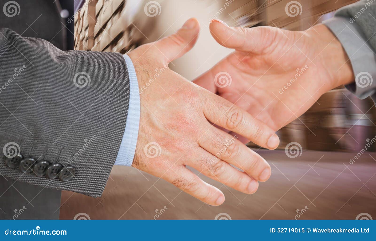 Composite Image of Two People Going To Shake Their Hands Stock Image ...