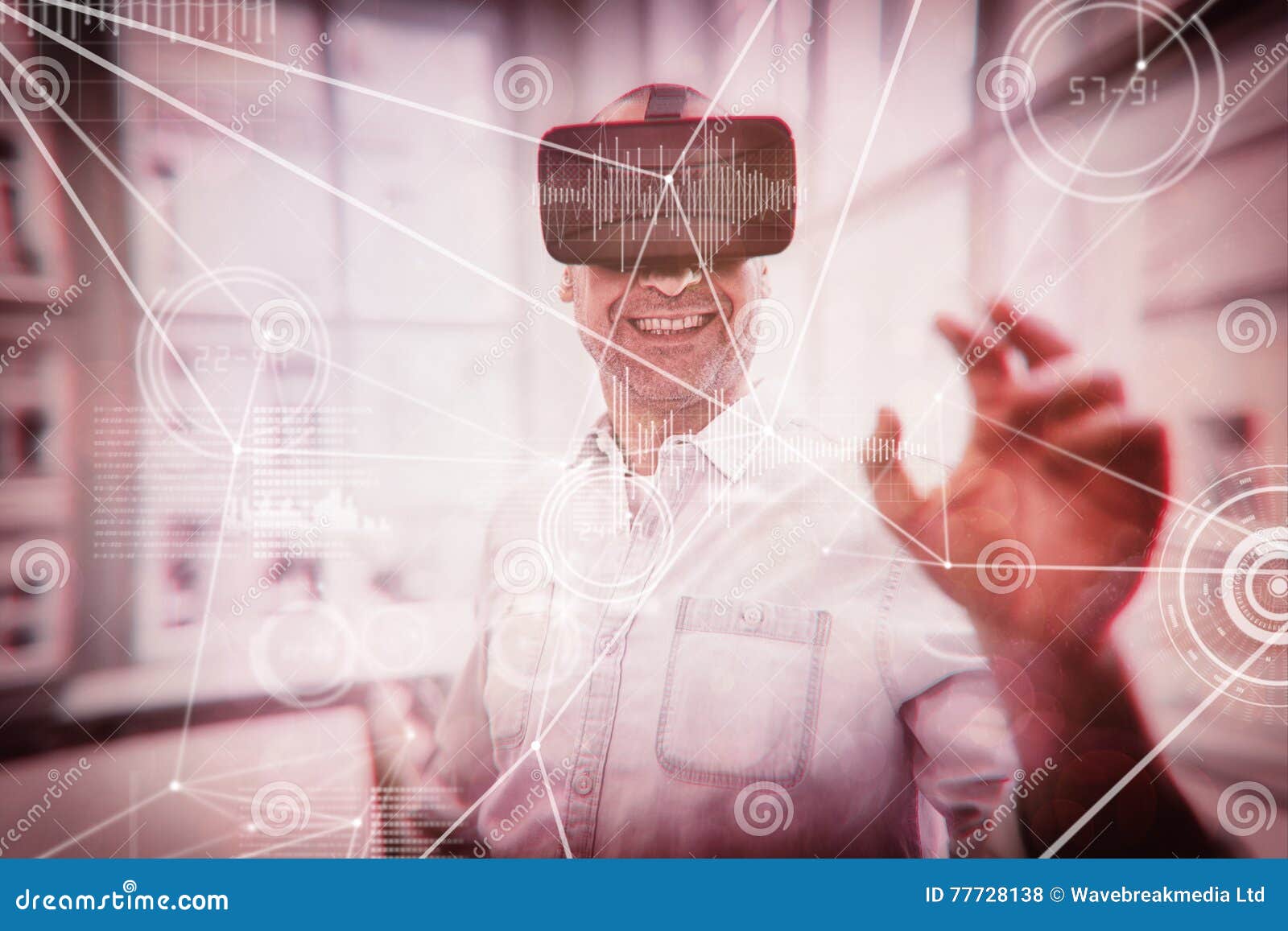 Composite Image of Various Graphs and Connectivity Points Stock Photo ...