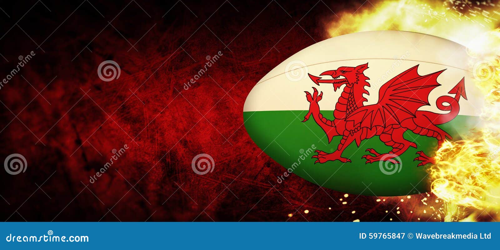 Wales Rugby Player Fending Royalty-Free Stock Image | CartoonDealer.com ...
