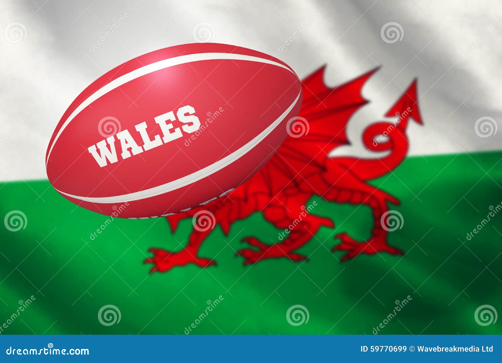 Composite Image of Wales Rugby Ball Stock Illustration - Illustration ...