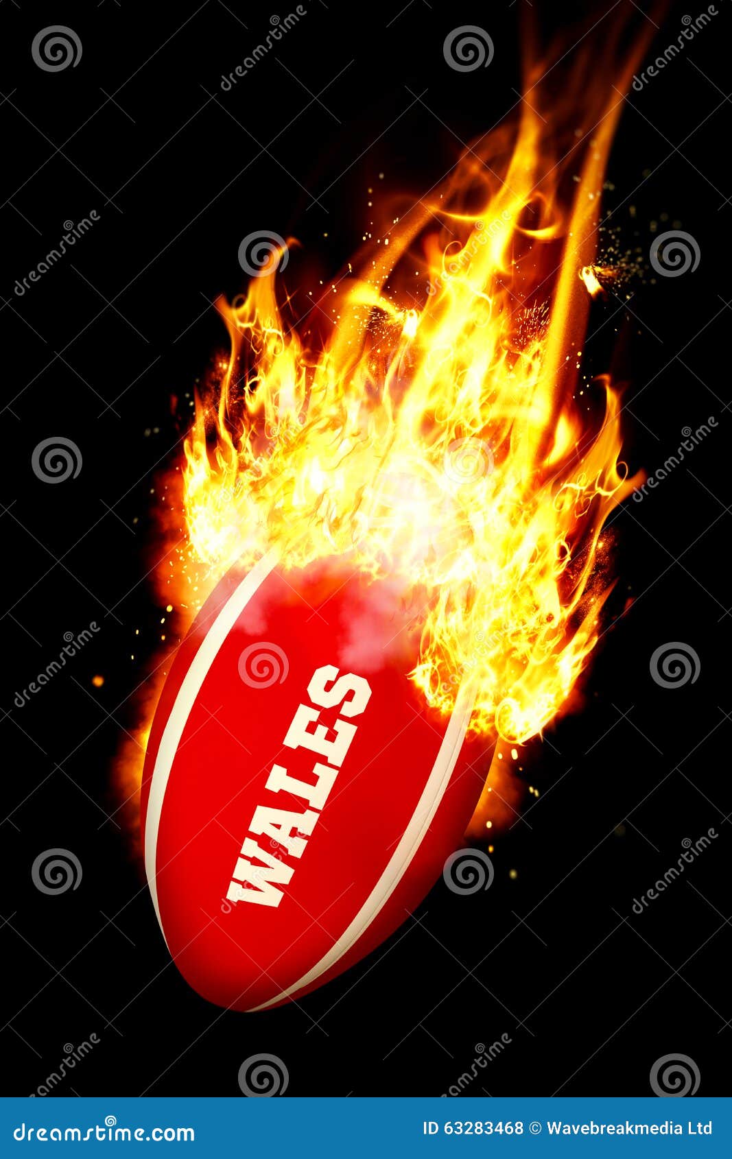 Composite Image of Wales Rugby Ball Stock Illustration - Illustration ...