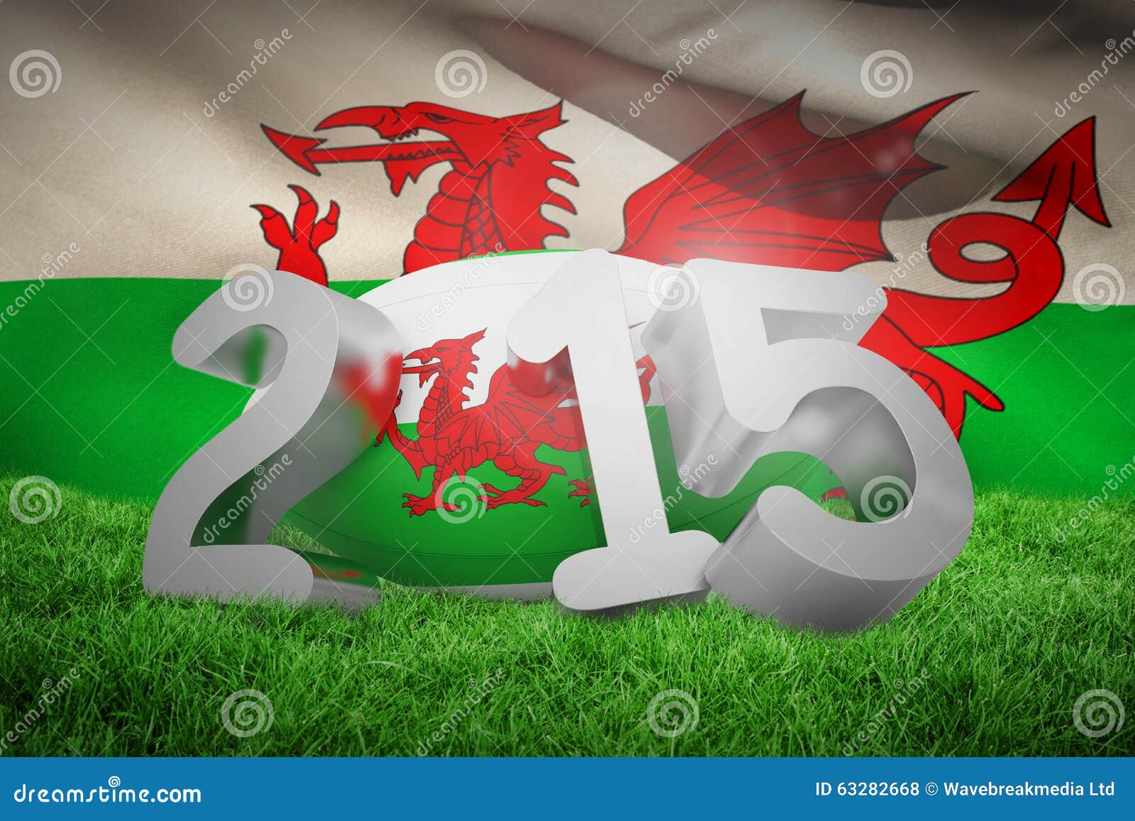 Composite Image of Wales Rugby 2015 Message Stock Illustration ...