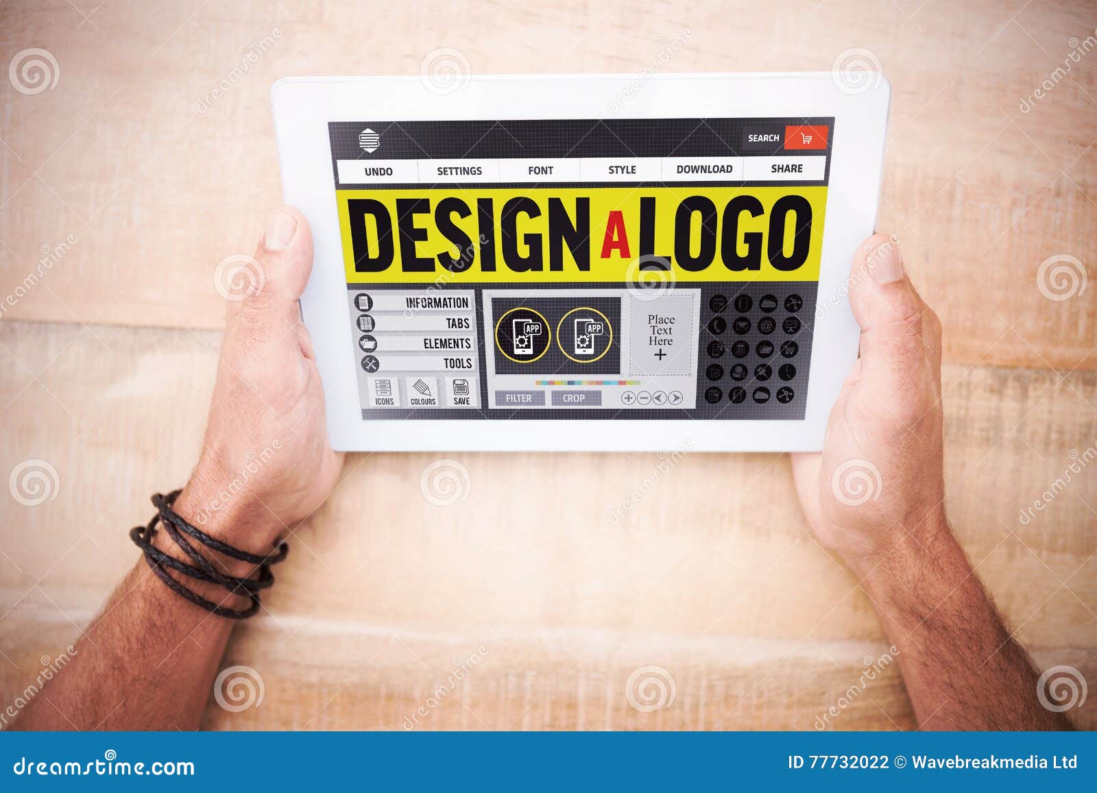 Composite Image of Webpage for Create a Logo Stock Illustration ...