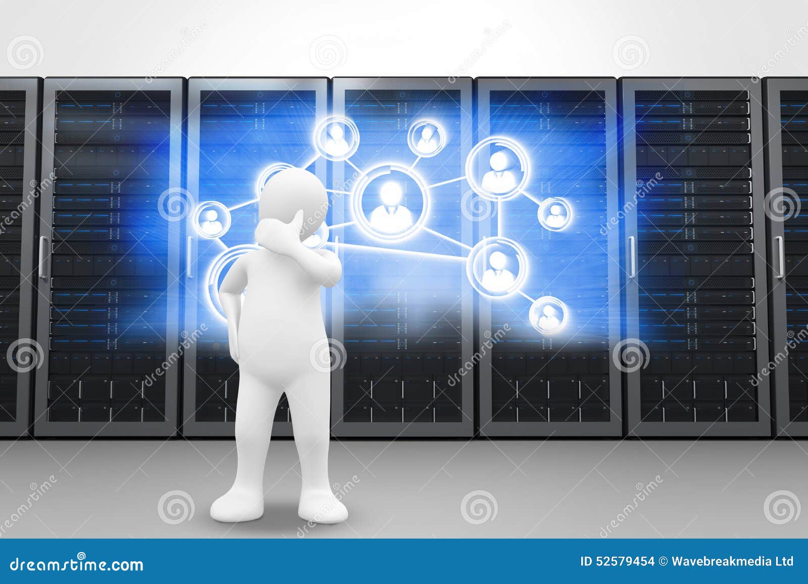 Composite Image of White Character Thinking Stock Illustration ...