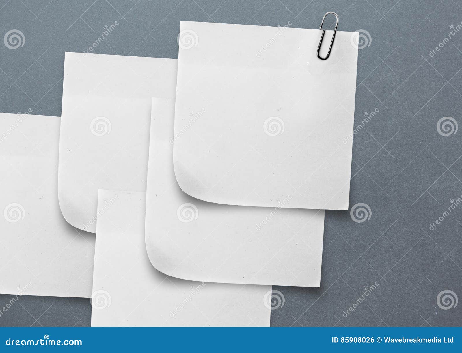 Composite Image of White Sticky Note Against Grey Background Stock ...