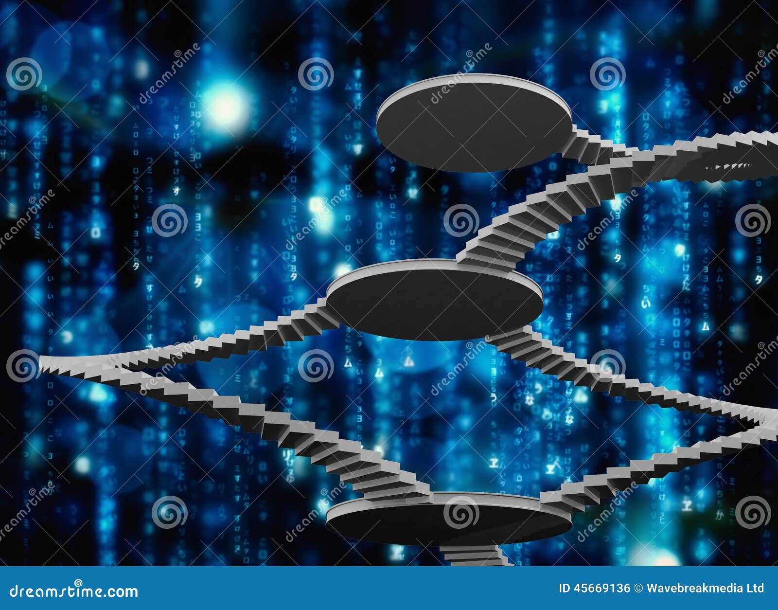 Composite Image of Winding Stairs Stock Illustration - Illustration of ...