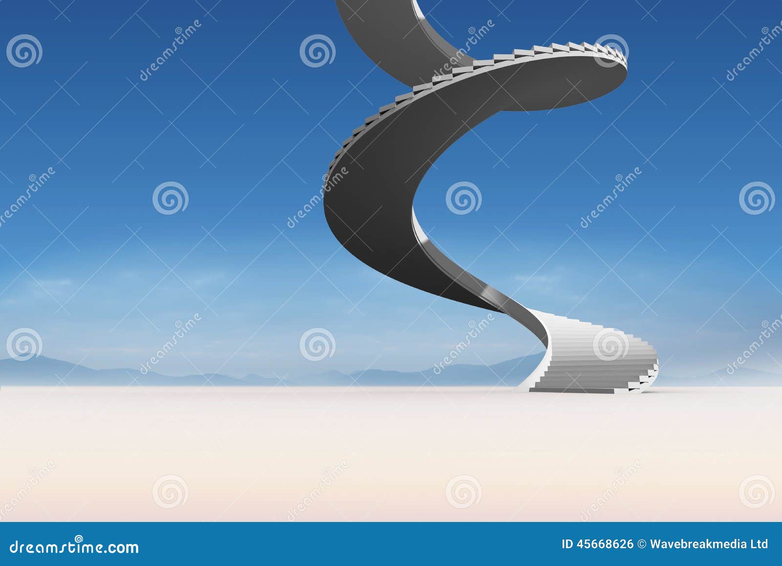 Composite Image of Winding Stairs Stock Illustration - Illustration of ...
