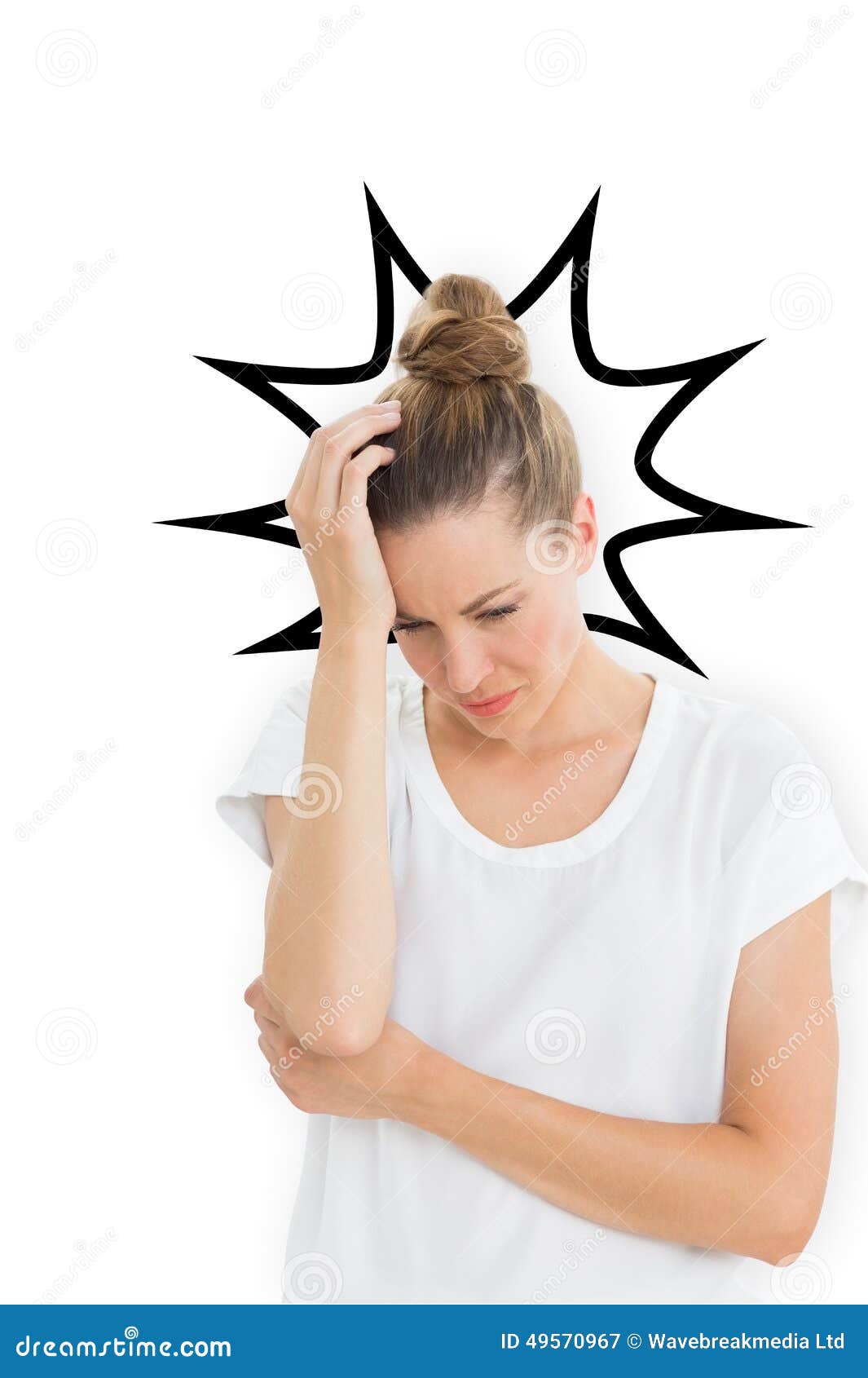 Composite Image of Woman with Headache Stock Illustration ...