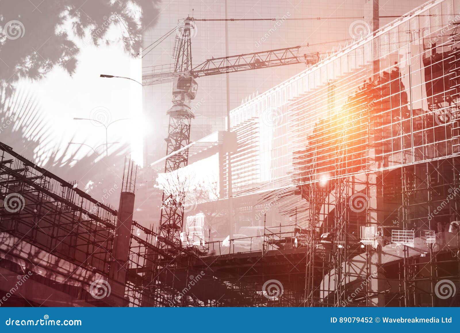 Composite Image of Work in Progress in the City Stock Photo - Image of ...