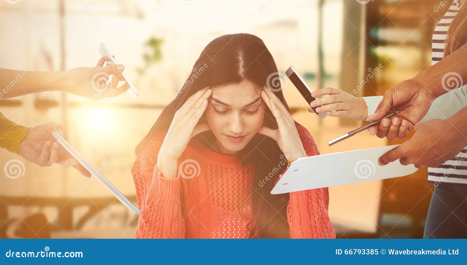 Composite Image of Young Creative Manager Feeling the Pressure Stock ...