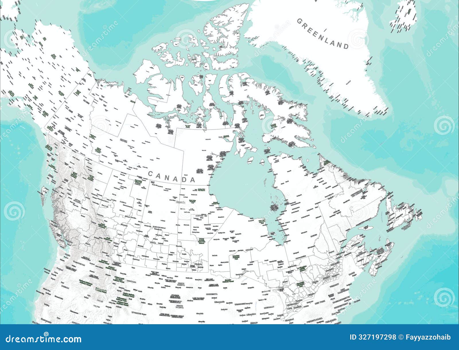 Composite Labels Map of Canada Stock Illustration - Illustration of ...