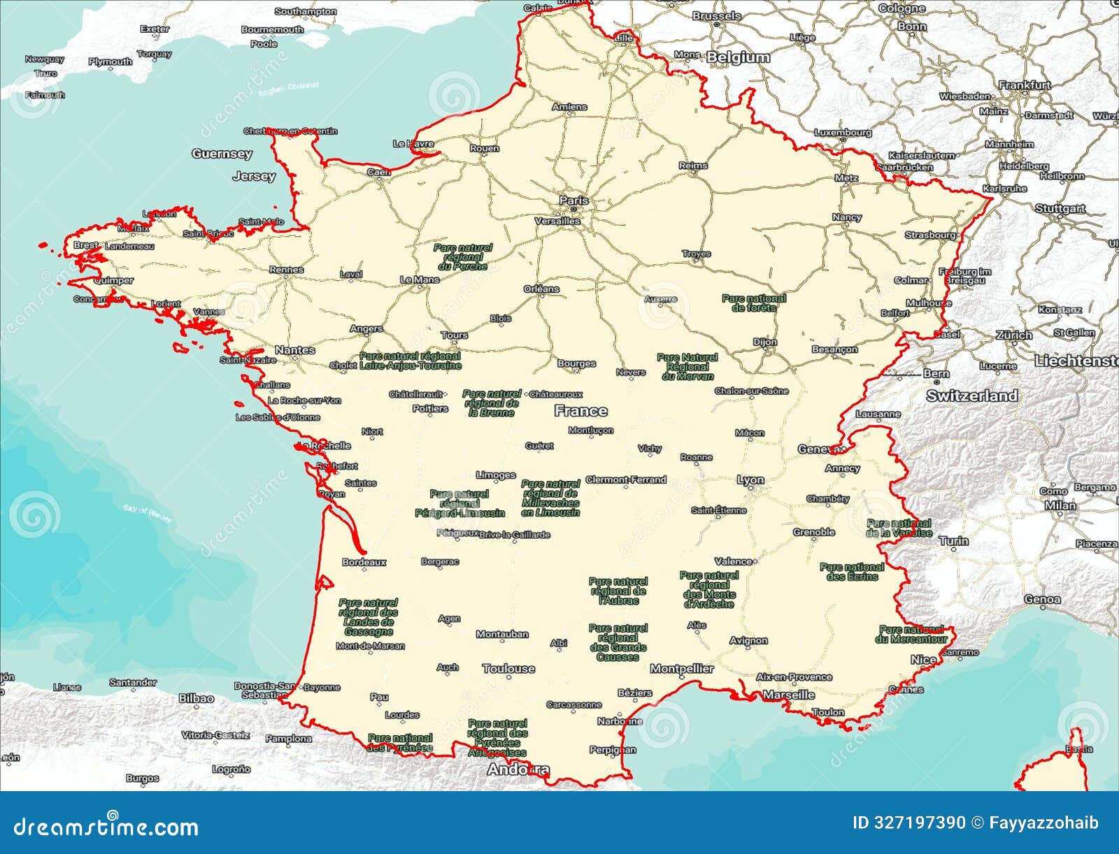 Composite Labels Map of France Stock Illustration - Illustration of ...
