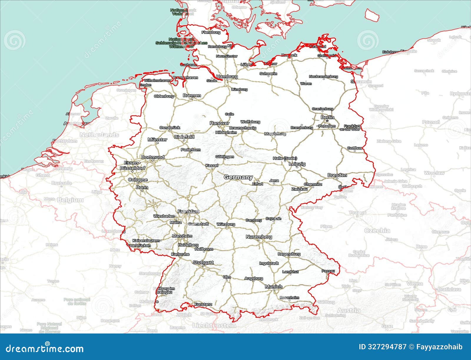 Composite Labels Map of Germany Stock Illustration - Illustration of ...
