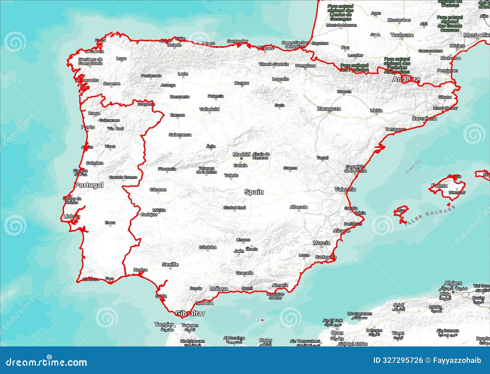 Composite Labels Map Of Spain Royalty-Free Stock Image | CartoonDealer ...