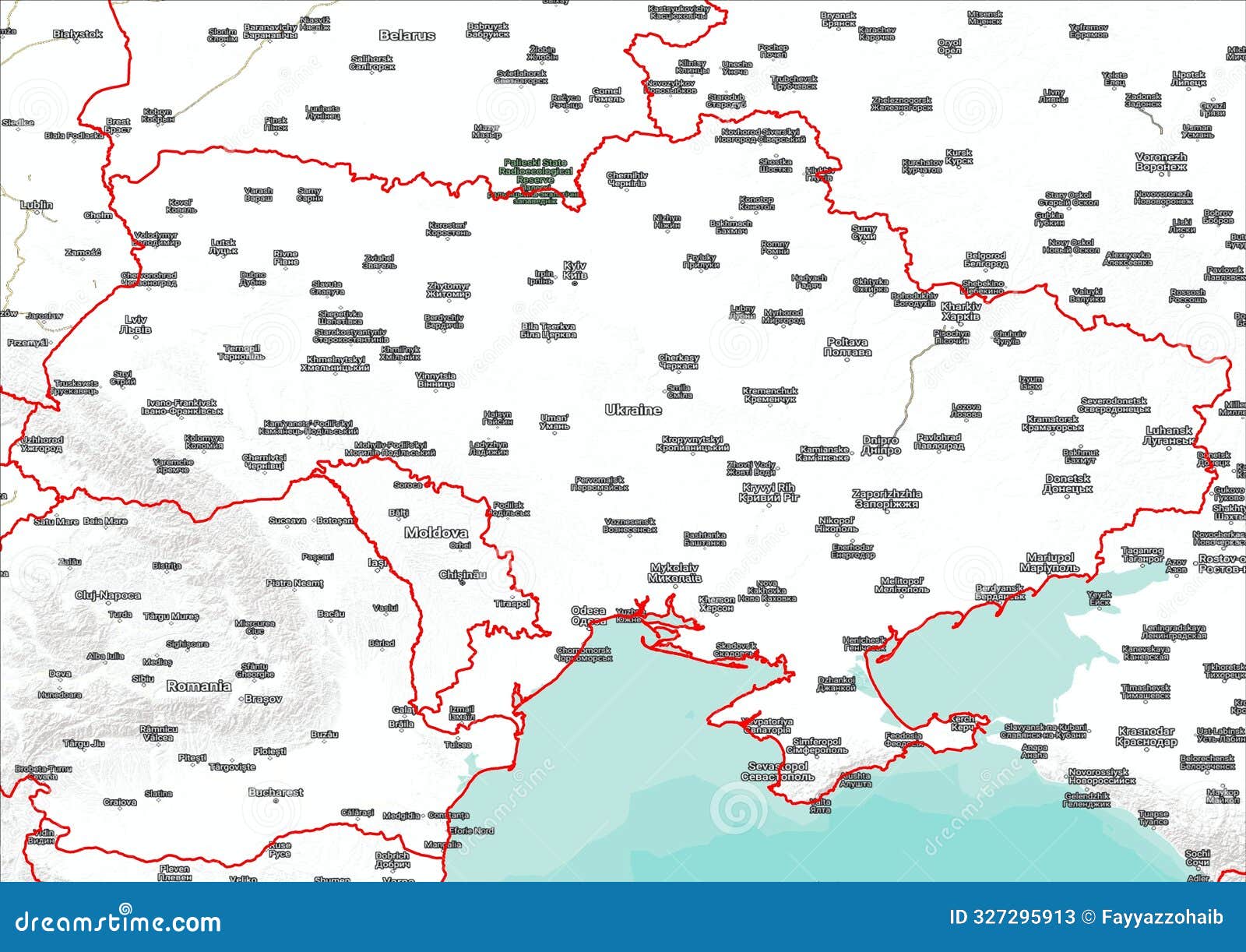 Composite Labels Map of Ukraine Stock Illustration - Illustration of ...
