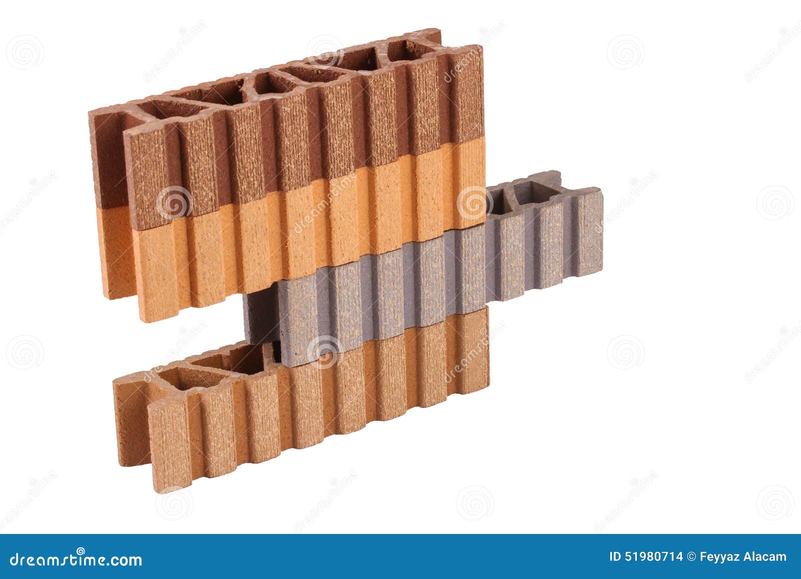 This is a Composite Material for Terrace on the White Background Stock ...