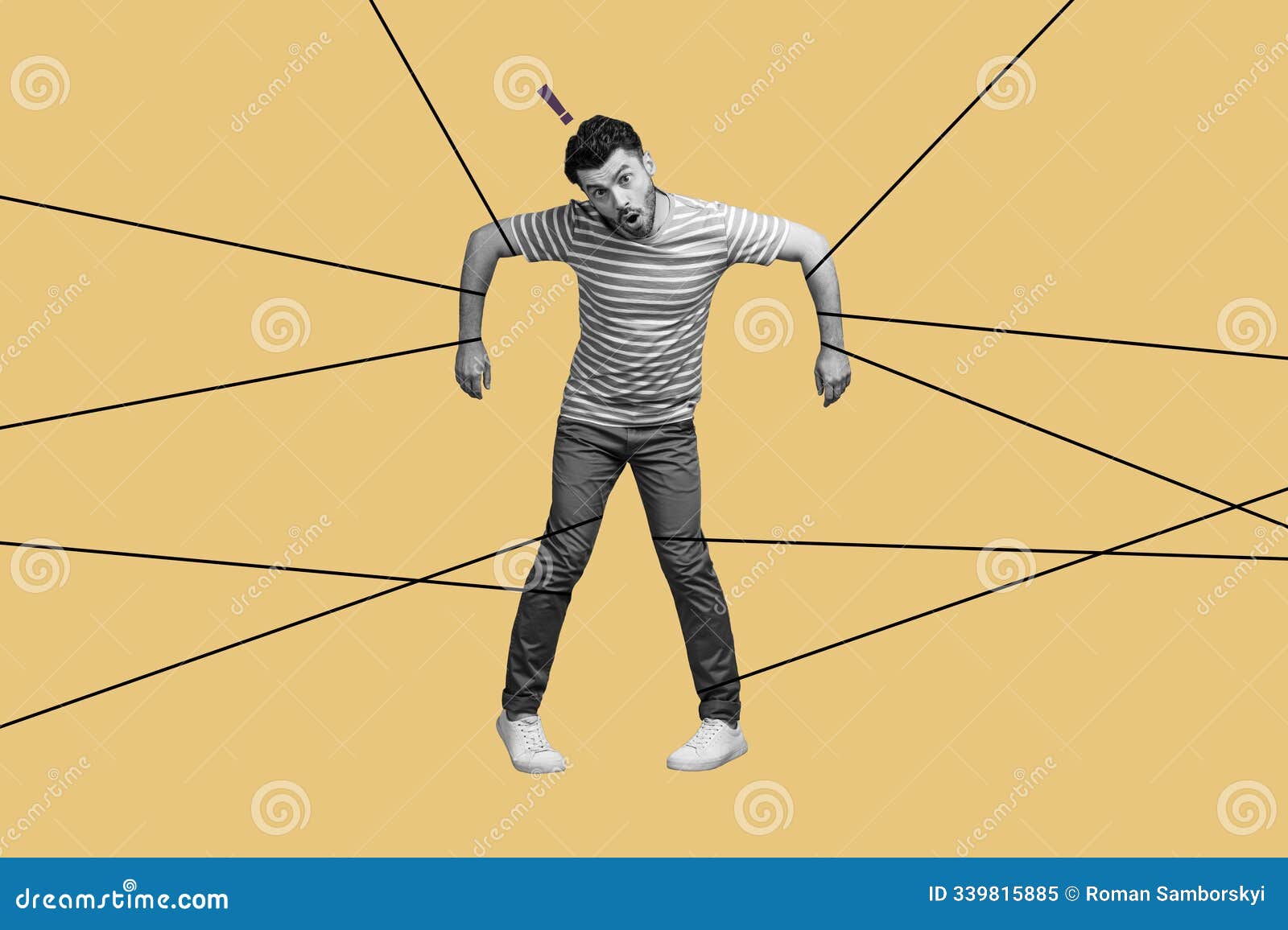 Marionette String Puppet Manitpulation. Thread Control Puppeteer Hand ...