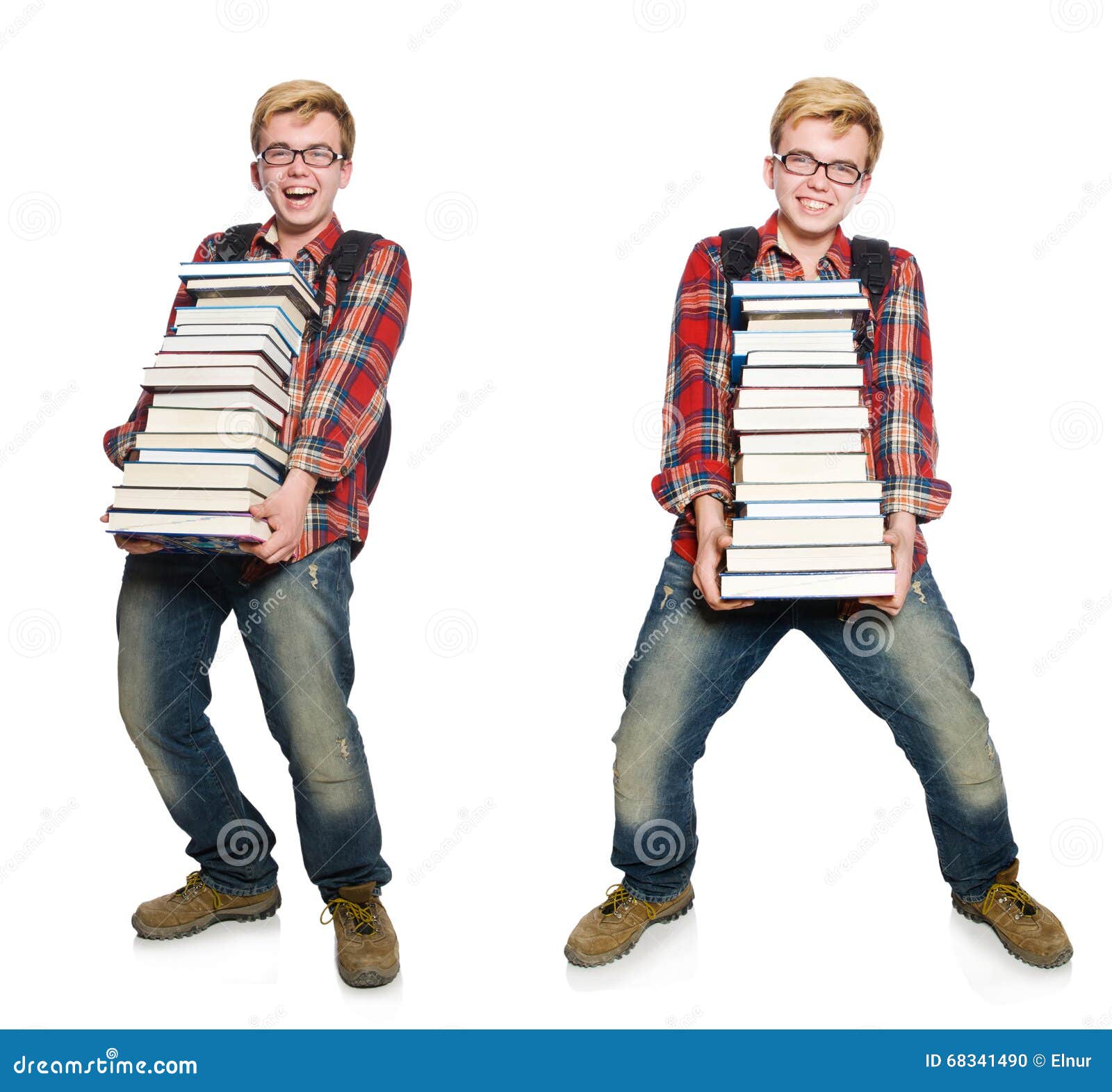 The Composite Photo of Student with Books Stock Photo - Image of ...