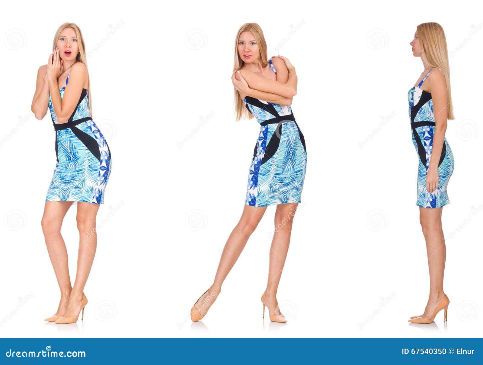 The Composite Photo of Woman in Various Poses Stock Photo - Image of ...