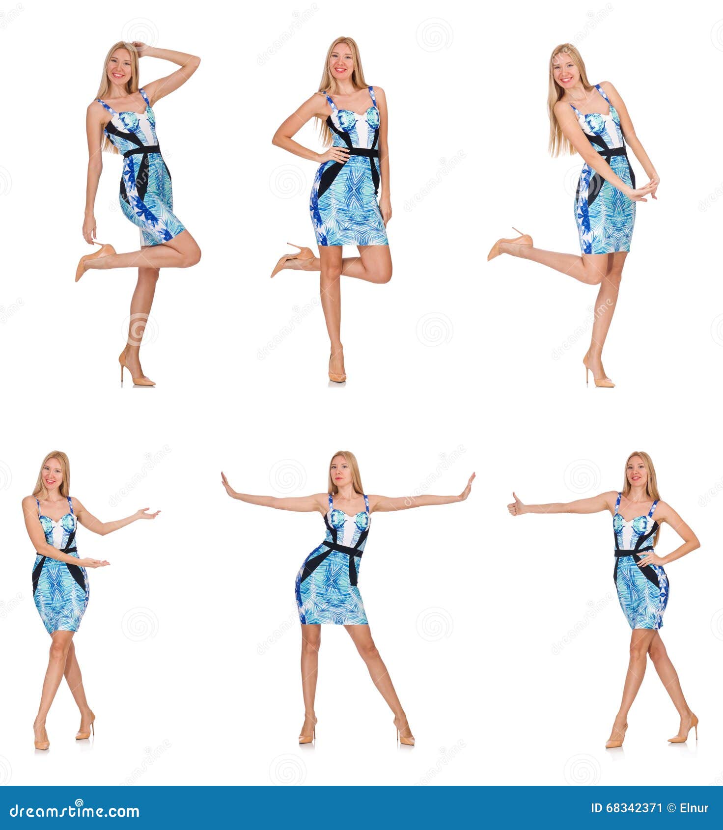 The Composite Photo of Woman in Various Poses Stock Image - Image of ...