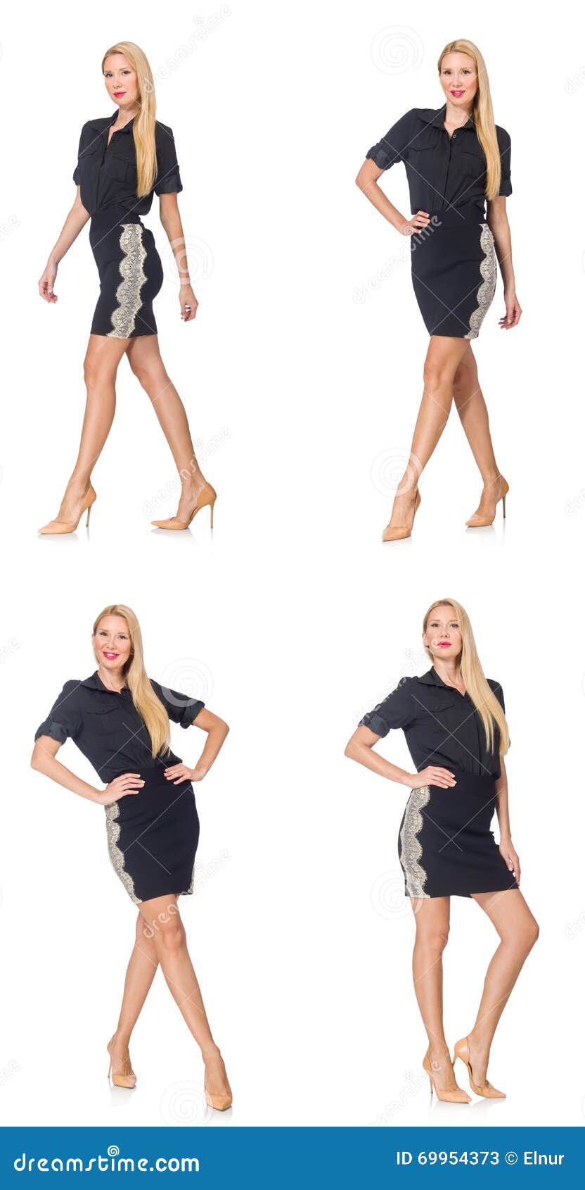 The Composite Photo of Woman in Various Poses Stock Image - Image of ...