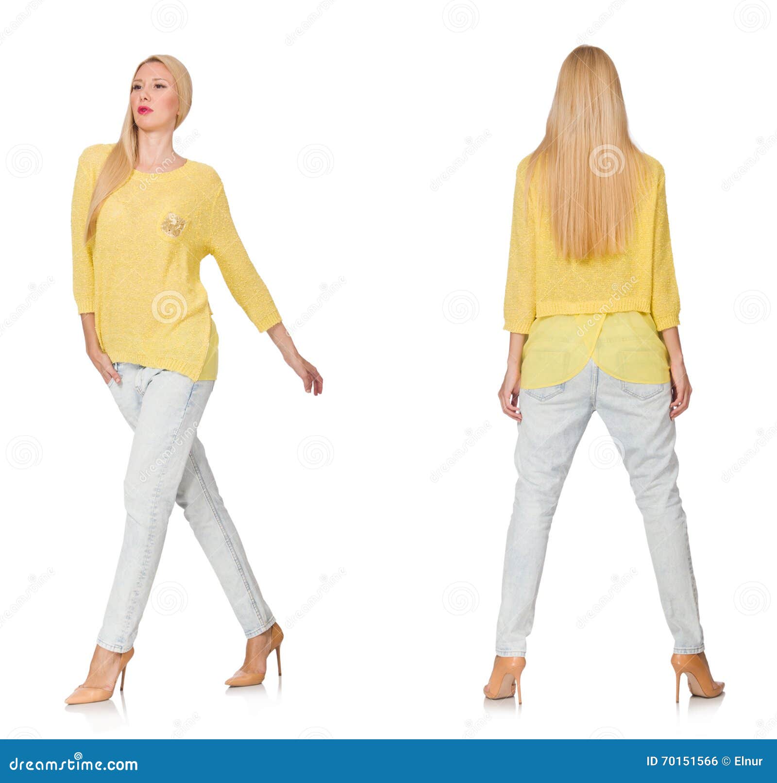 The Composite Photo of Woman in Various Poses Stock Photo - Image of ...